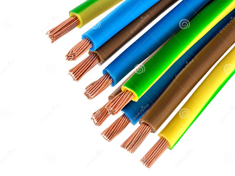Cavi elettrici di rame fotografia stock. Immagine di cavo - 51372178