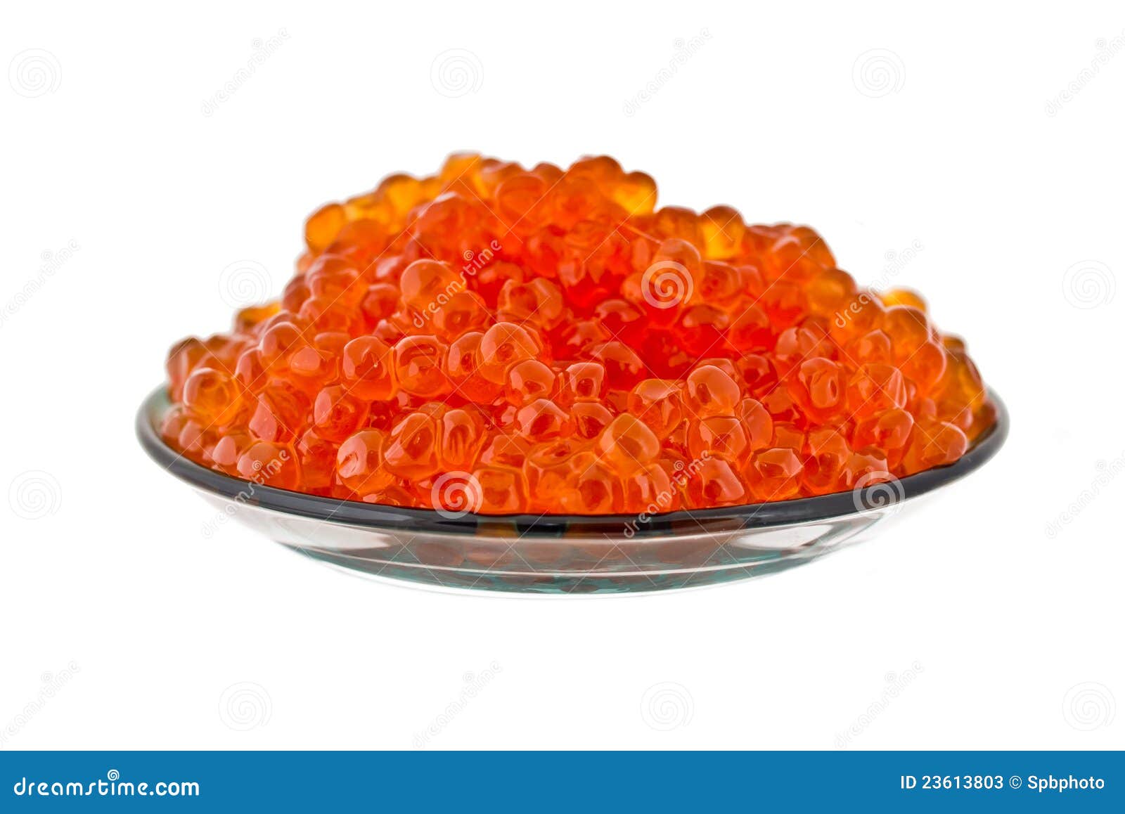 Caviale Rosso Di Color Salmone in Zolla Immagine Stock - Immagine di ...