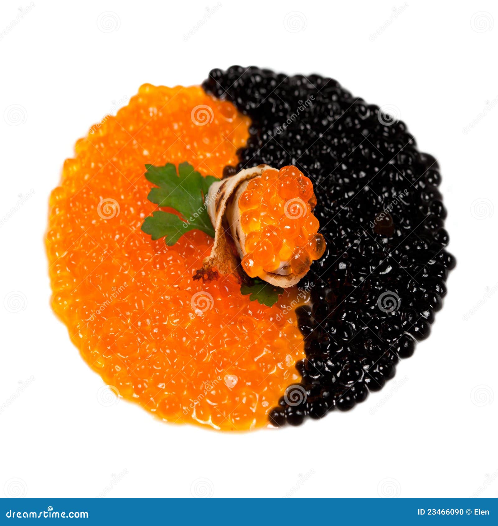 Caviale rosso e nero fotografia stock. Immagine di appetitoso - 23466090