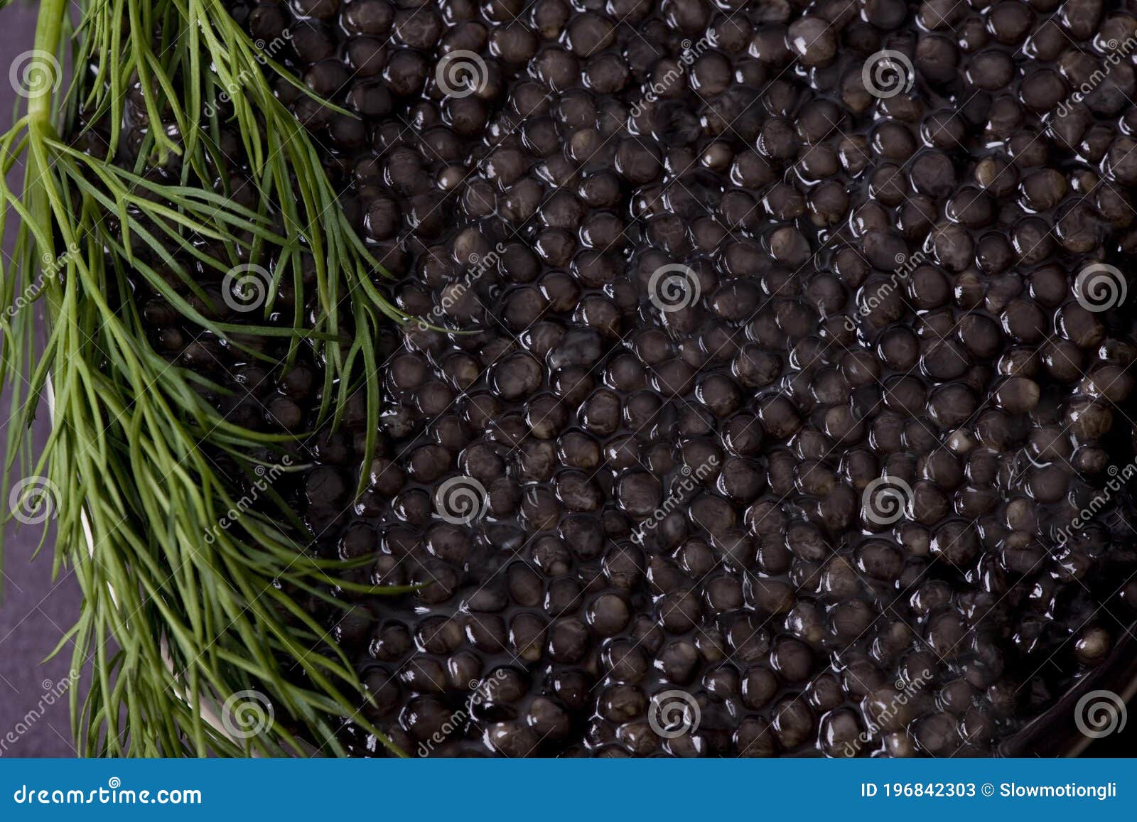 Caviar with Dill, Sturgeon, Acipenser Sp., Eggs Stock Image - Image of ...