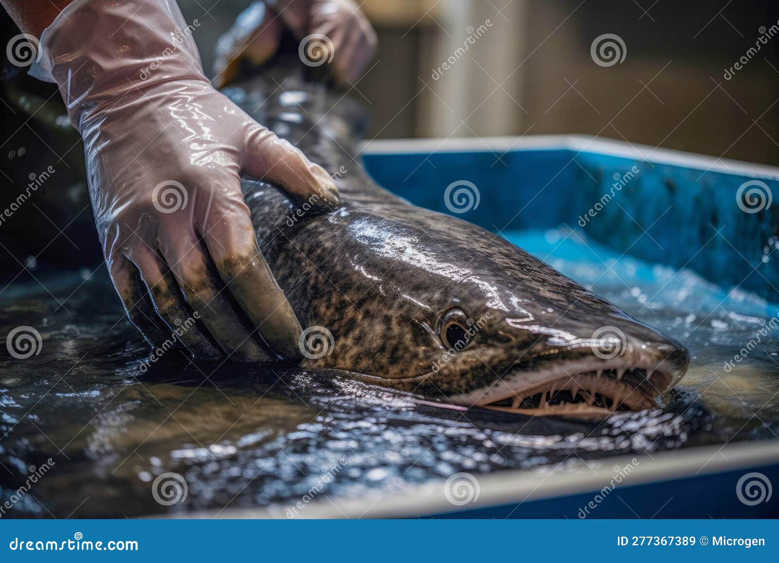 Caviar Harvesting in Aquaculture Stock Illustration - Illustration of ...