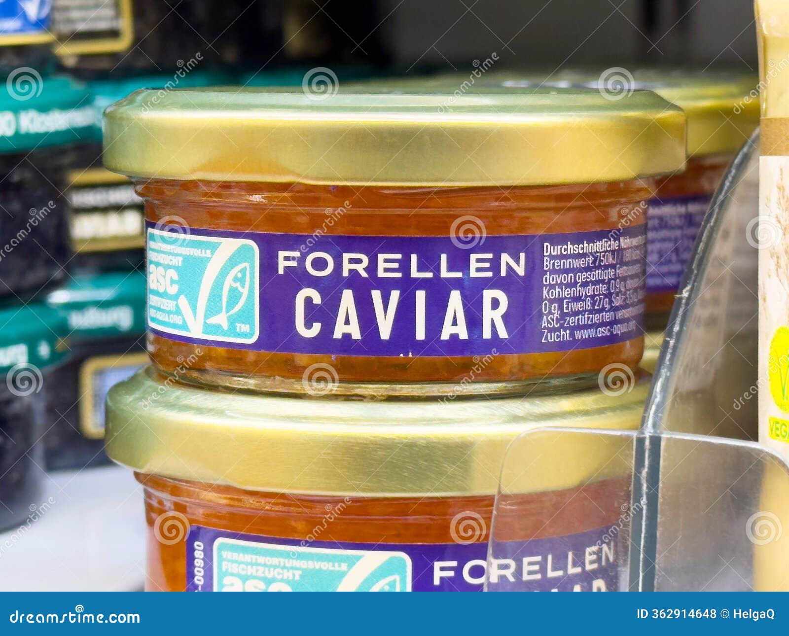 A Lot Of Red Caviar Is On Store Shelves Royalty-Free Stock Photography ...