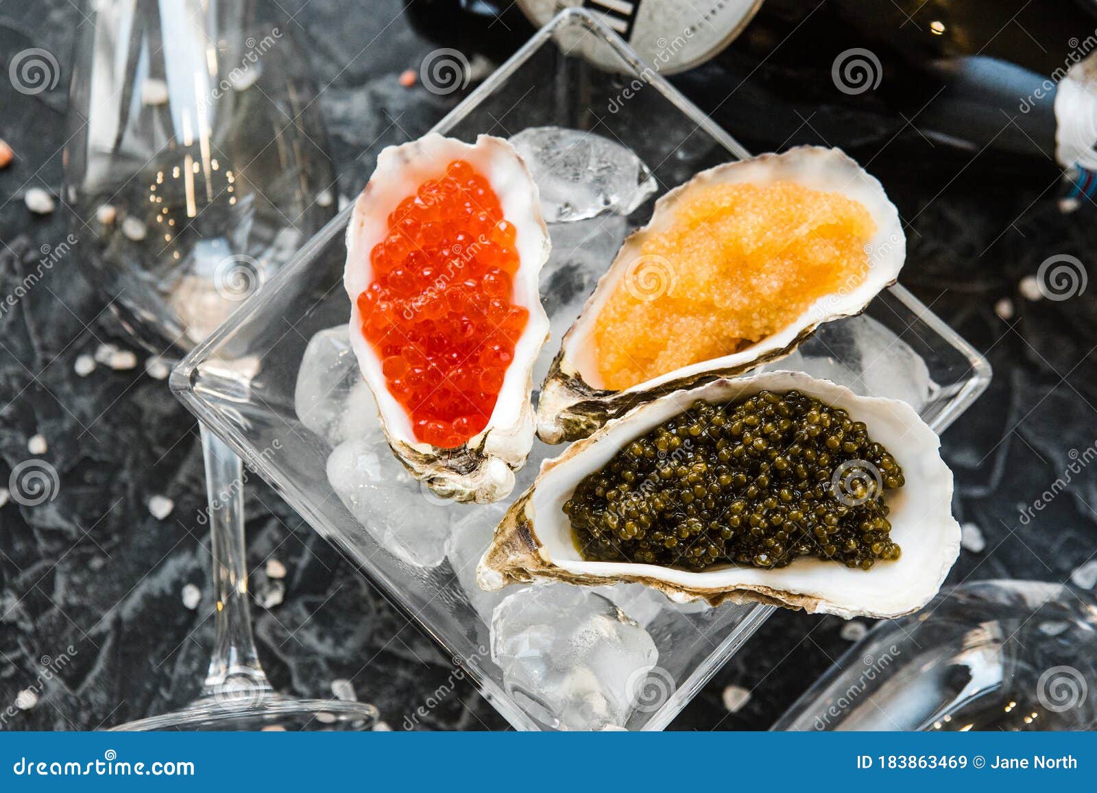 Caviar, Pike Caviar and Black Caviar for a Snack Stock Image - Image of ...
