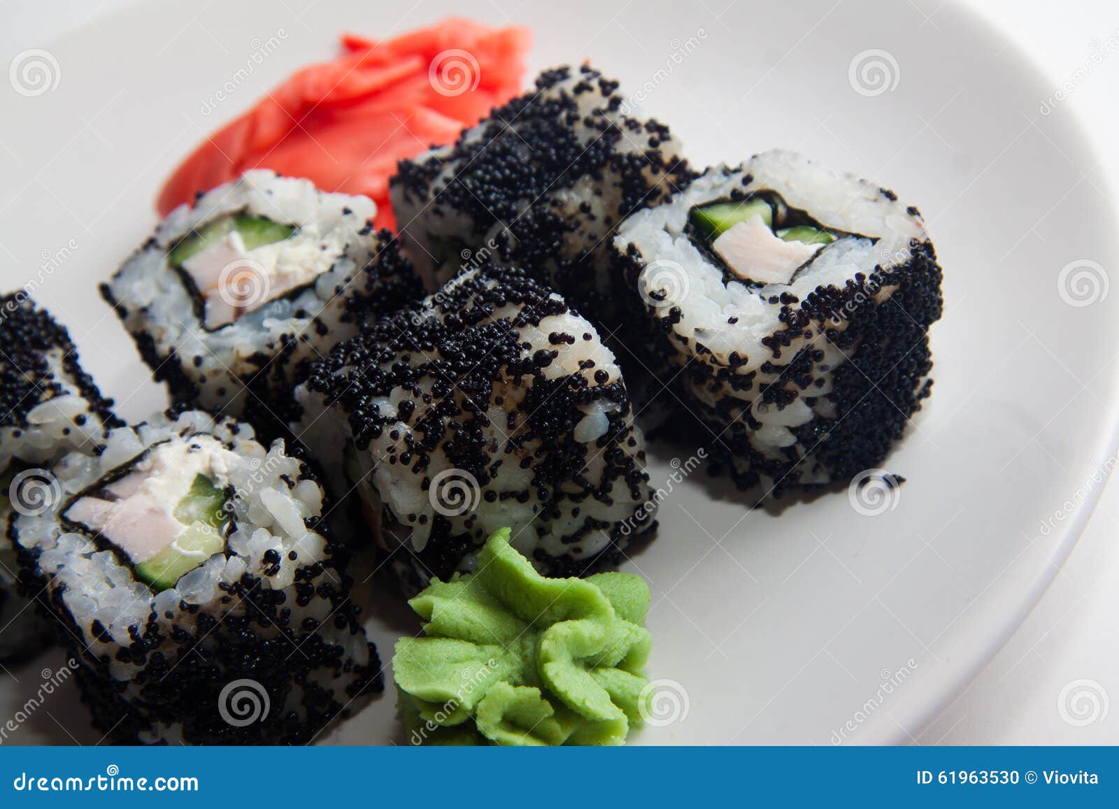 Caviar rolls stock photo. Image of gourmet, luxury, menu - 61963530