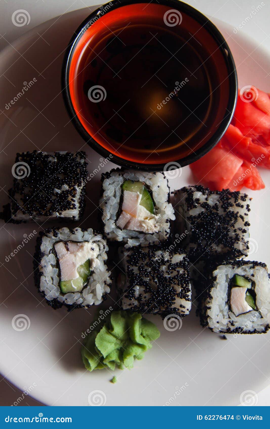 Caviar rolls stock photo. Image of diet, menu, black - 62276474