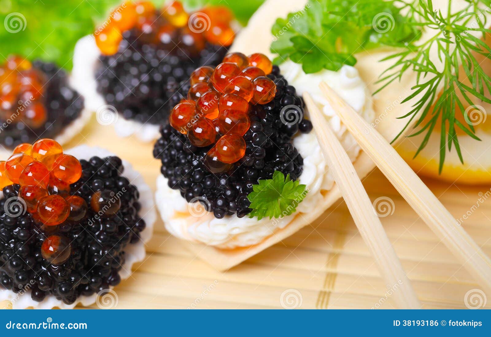 Caviar, served in shells stock photo. Image of garnished - 38193186