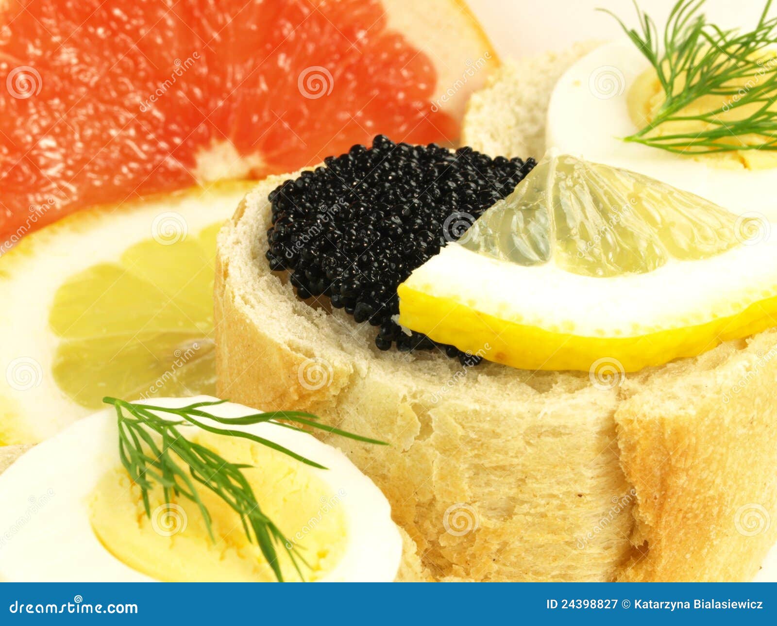 Caviar snack, closeup stock image. Image of fish, balls - 24398827