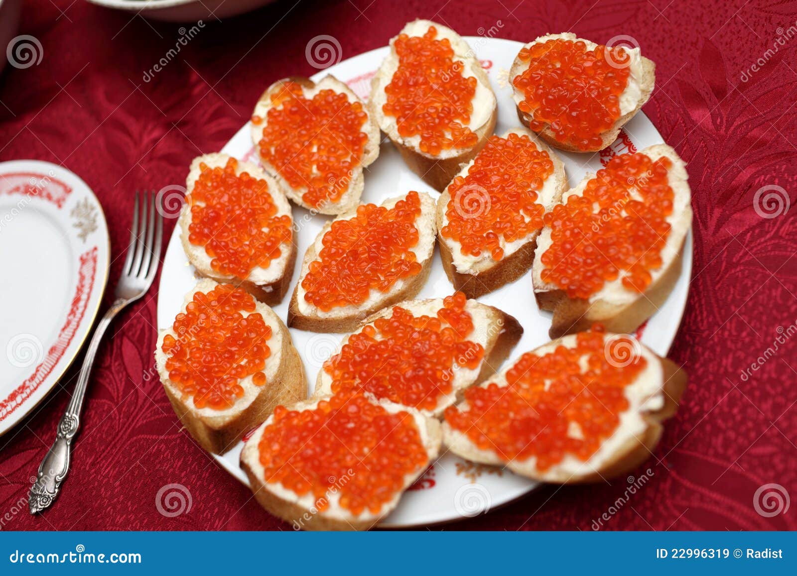 Caviare sandwiches stock image. Image of slice, dinner - 22996319