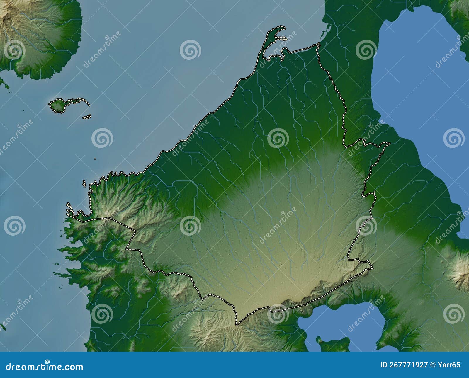 Cavite, Philippines. Physical. No Legend Stock Illustration ...