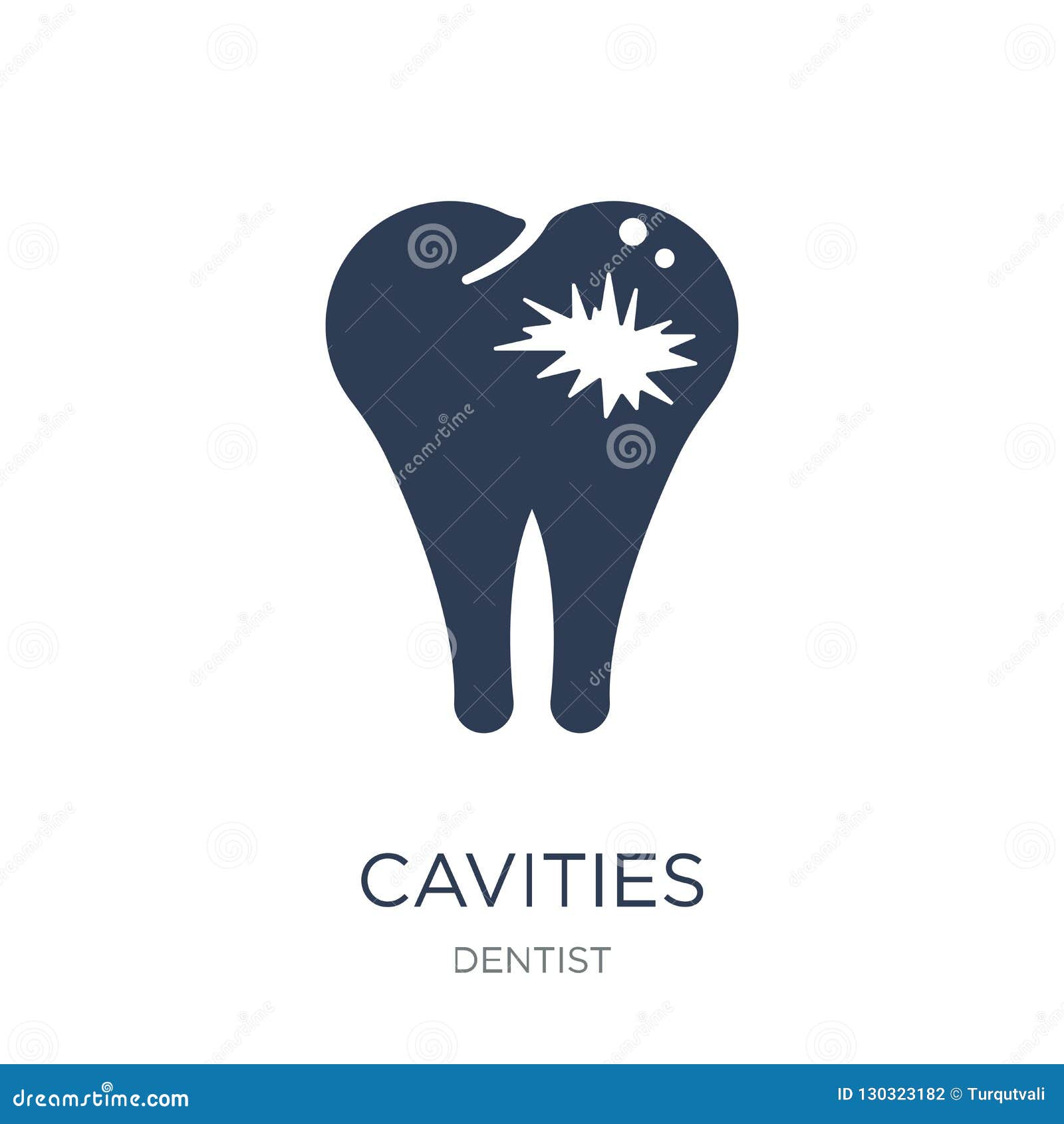Cavities Icon. Trendy Cavities Logo Concept On White Background Vector ...