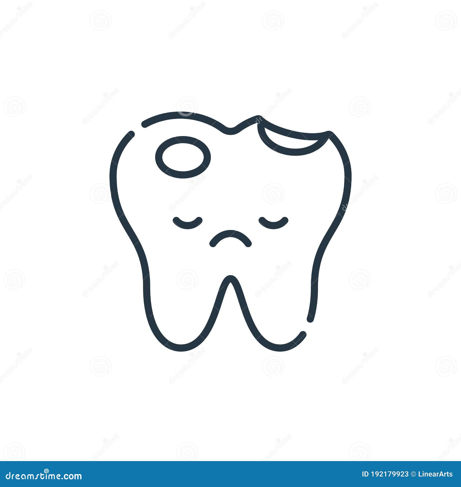 Cavities Icon Vector from Dentist Concept. Thin Line Illustration of ...