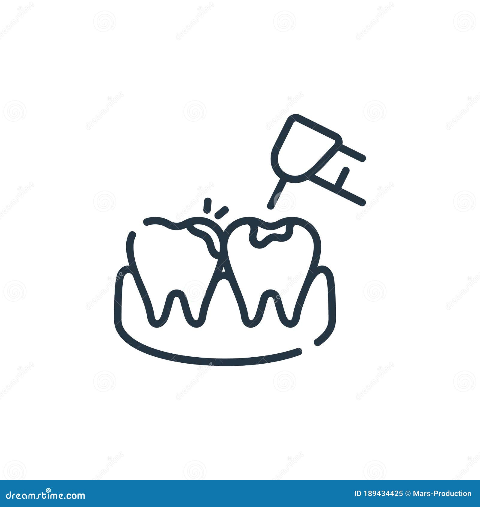 Cavities Vector Icon Isolated On Transparent Background, Linear ...