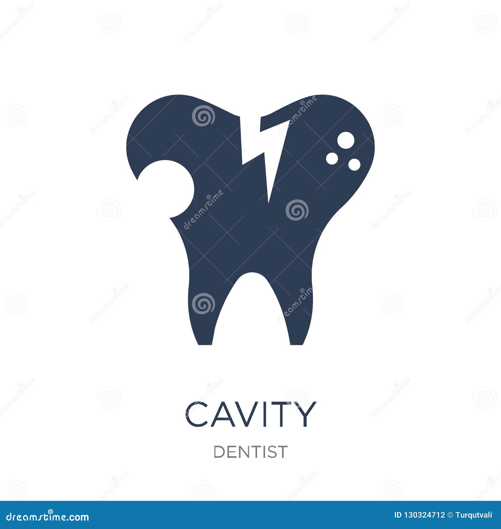 Cavity Icon. Trendy Flat Vector Cavity Icon on White Background Stock ...