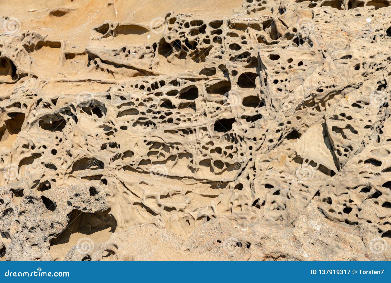 Cavity Structure in Sand Stone Stock Image - Image of coast, retro ...