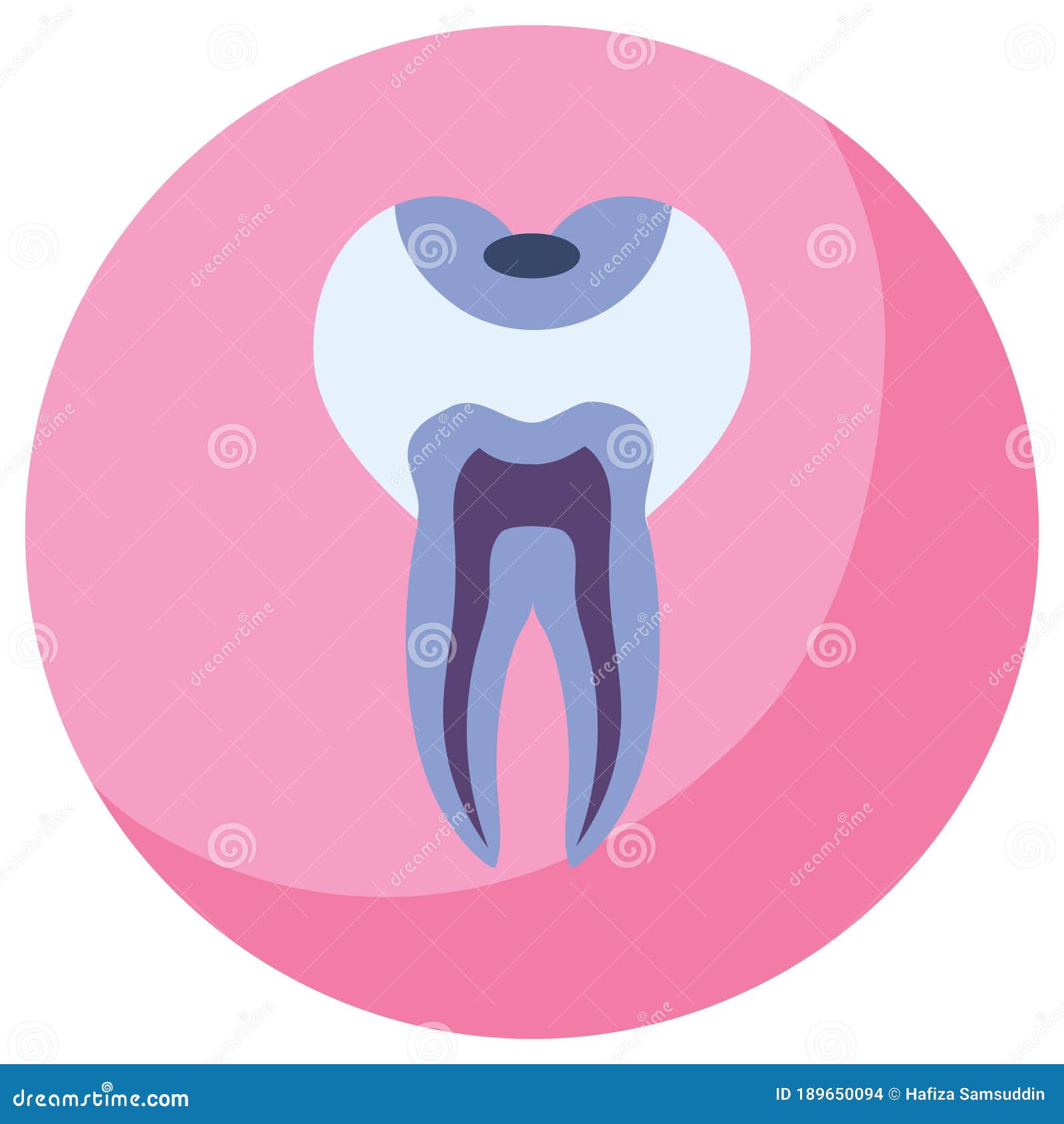 Cavity Tooth. Vector Illustration Decorative Design Stock Vector ...