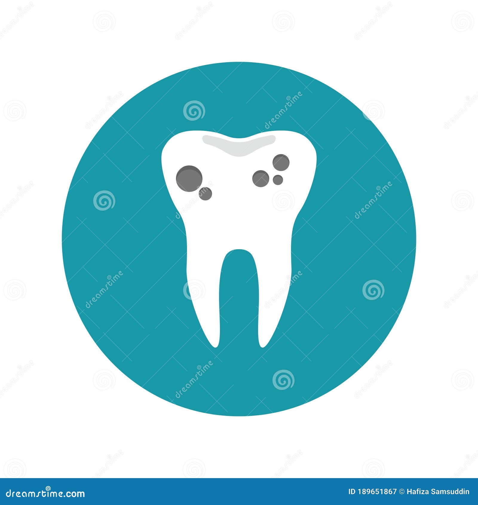 Cavity in Tooth. Vector Illustration Decorative Design Stock Vector ...