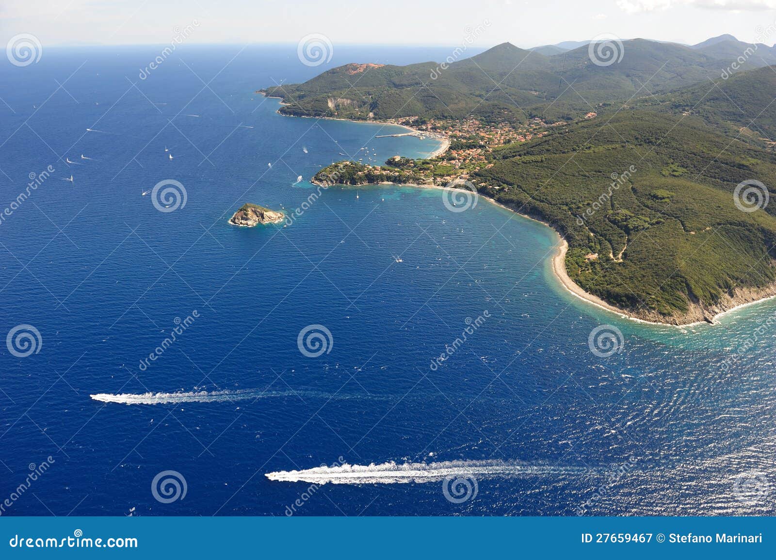 Cavo harbour-Elba island stock image. Image of beach - 27659467