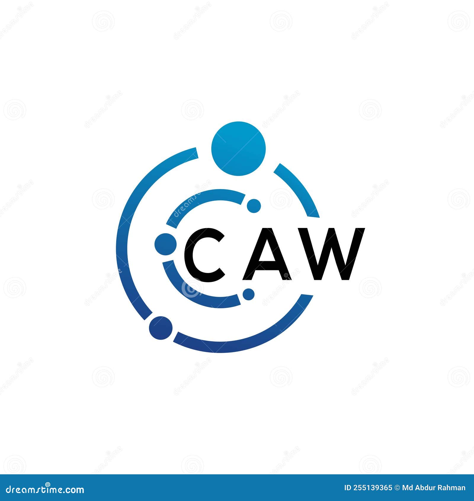 CAW Letter Logo Design on White Background. CAW Creative Initials ...