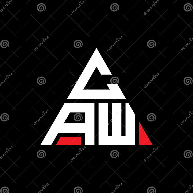 CAW Triangle Letter Logo Design with Triangle Shape. CAW Triangle Logo ...