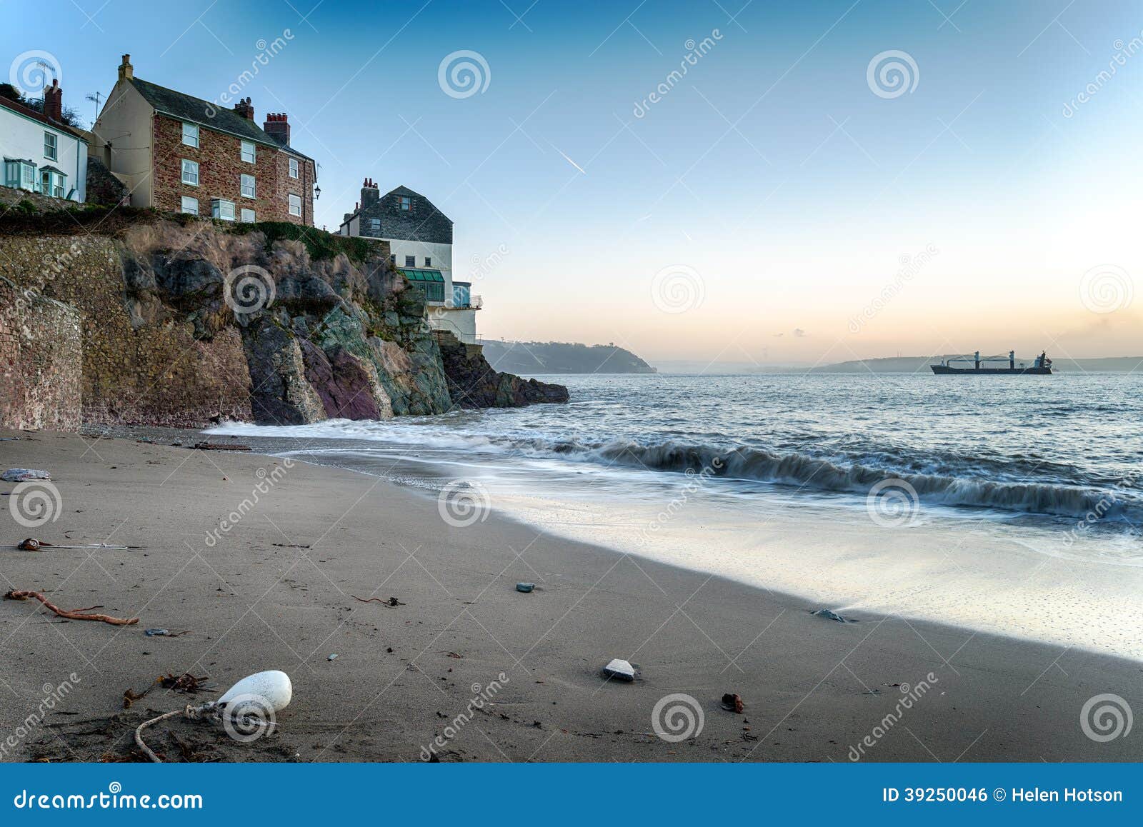 Cawsand Beach stock photo. Image of coastline, buoy, cornwall - 39250046
