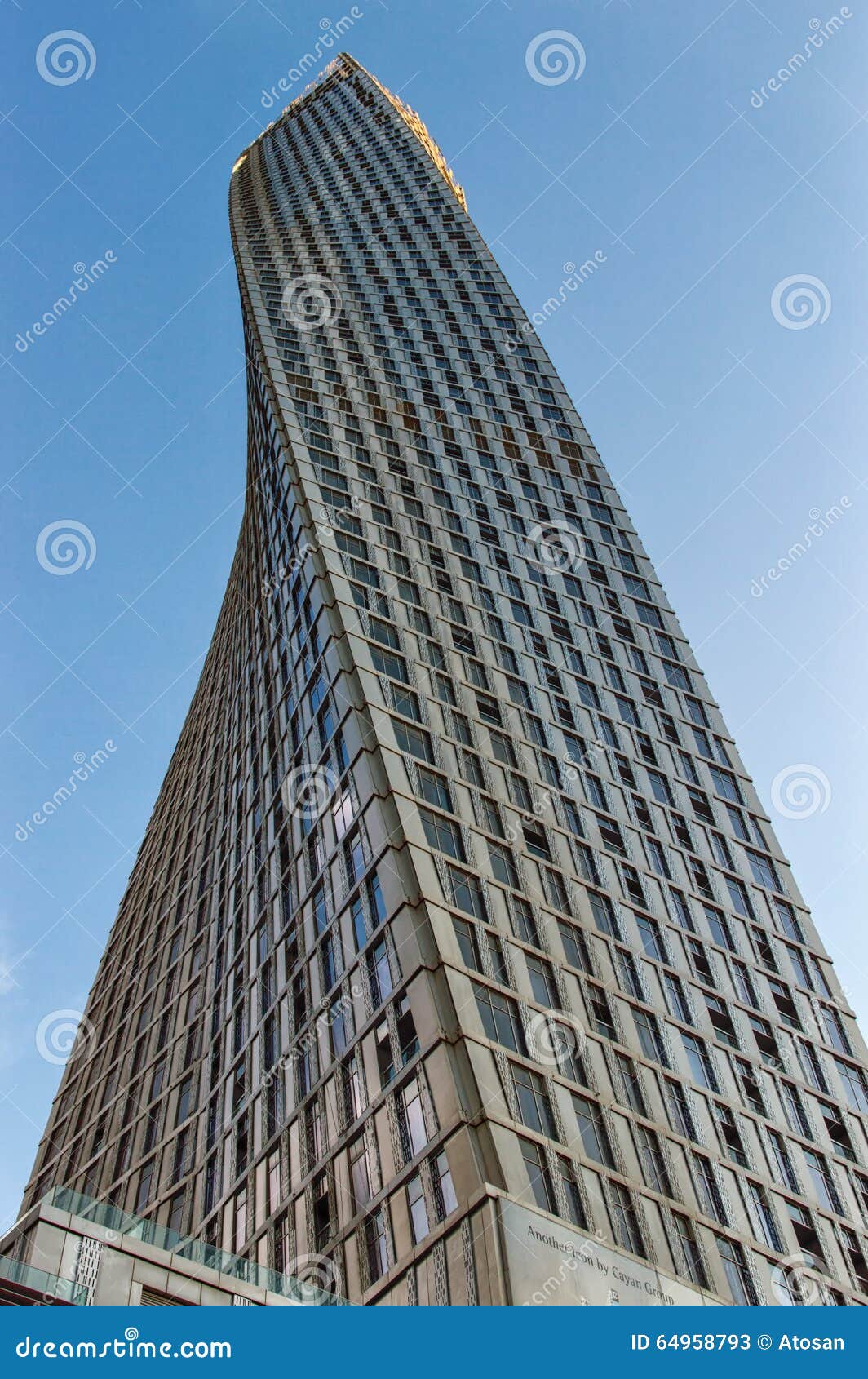Cayan Tower stock image. Image of cayan, international - 64958793