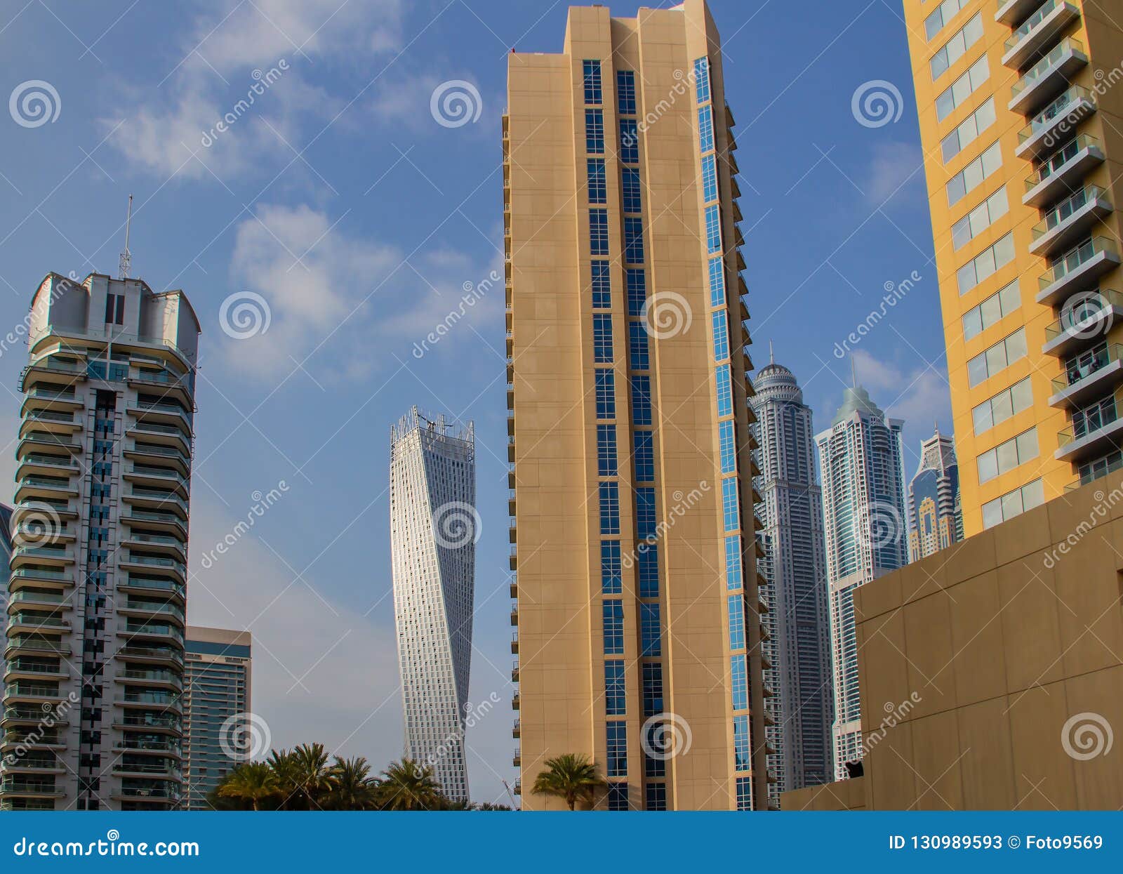 Cayan Tower and Infinity Tower Skyline is a Skyscraper in the Dubai ...