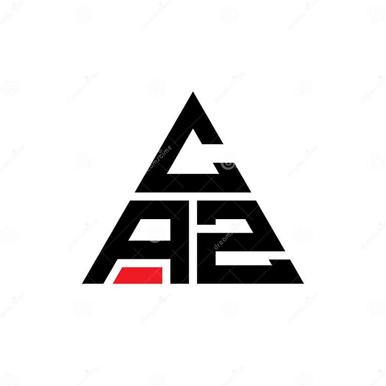 CAZ Triangle Letter Logo Design with Triangle Shape. CAZ Triangle Logo ...