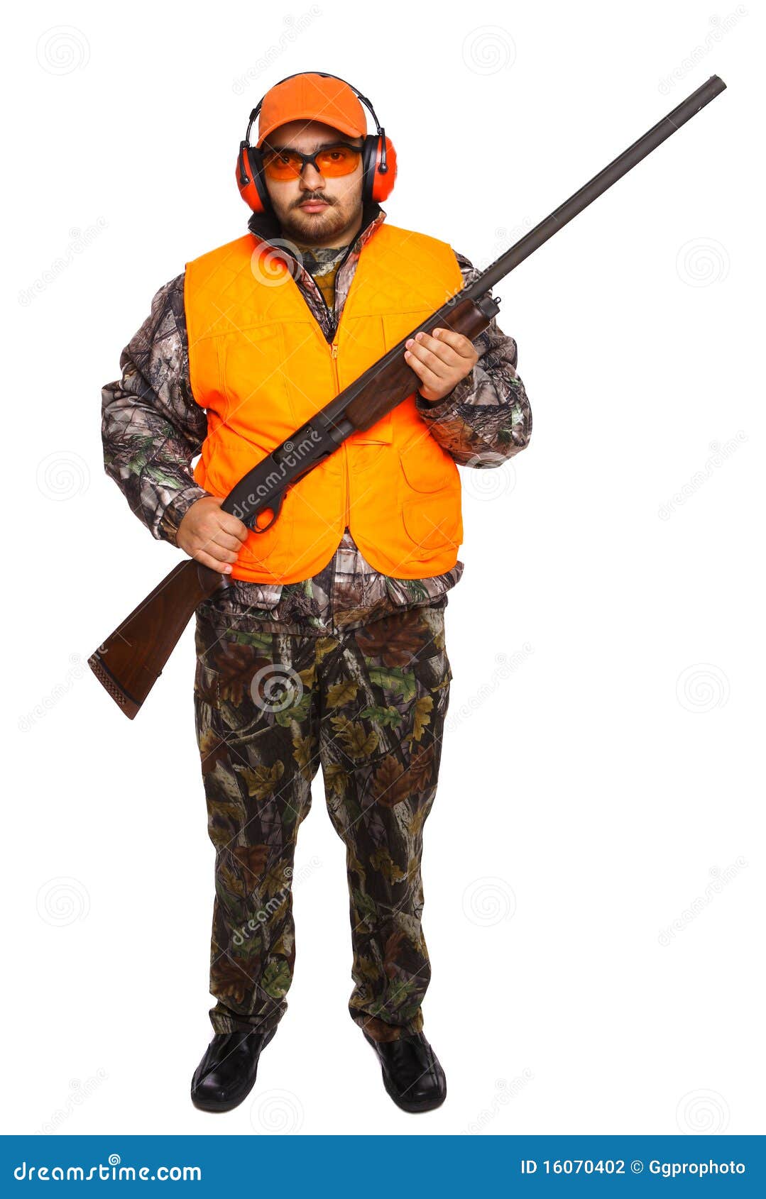 Cazador foto de archivo. Imagen de tenencia, modelo, mirando - 16070402
