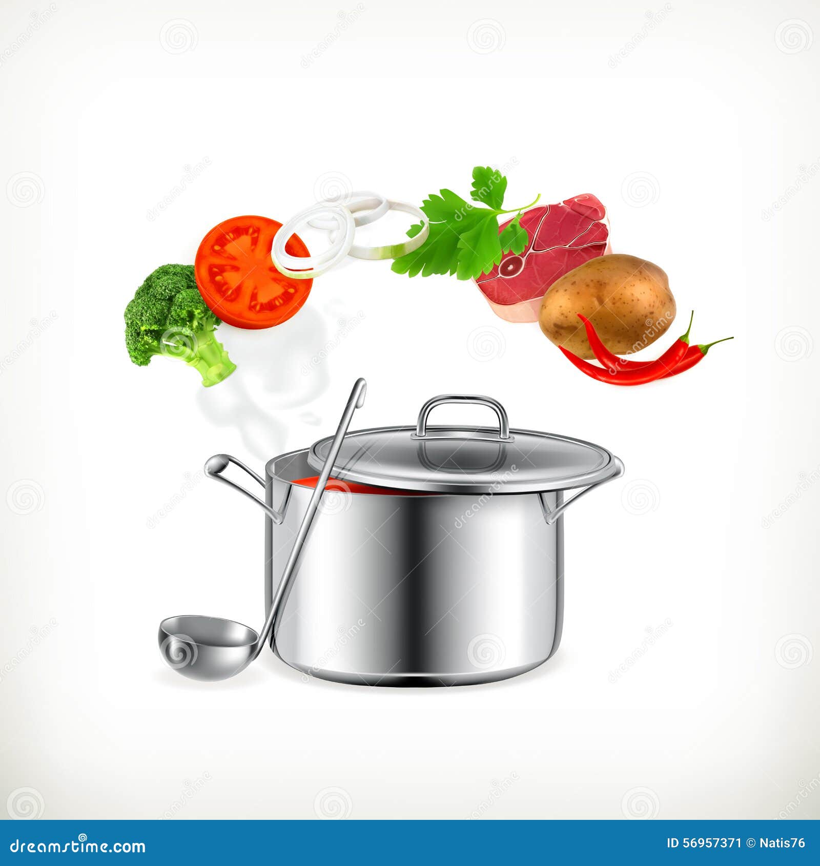 Cazo Con El Ejemplo De Las Verduras Ilustración del Vector ...