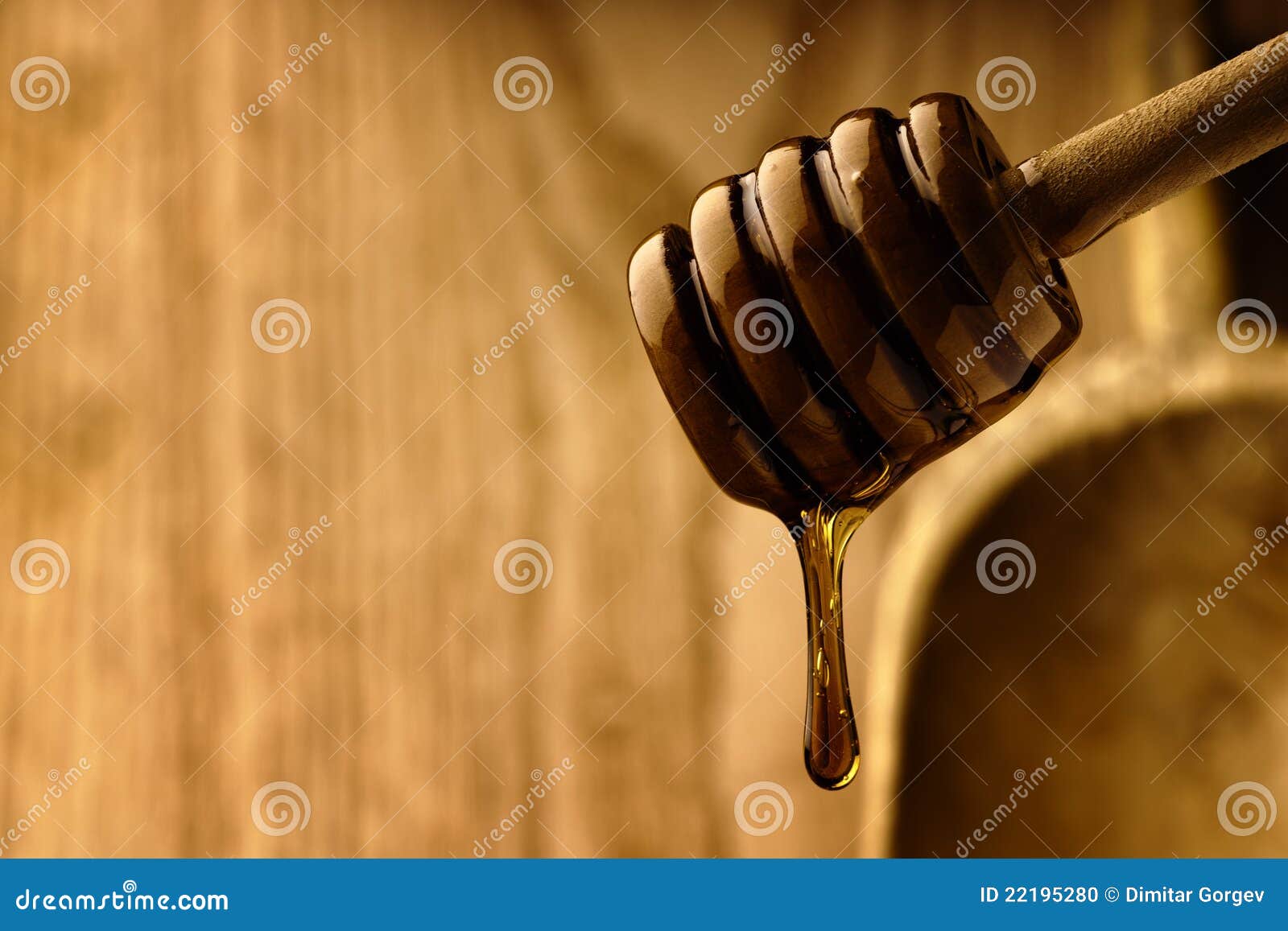 Cazo de madera de la miel foto de archivo. Imagen de copia - 22195280