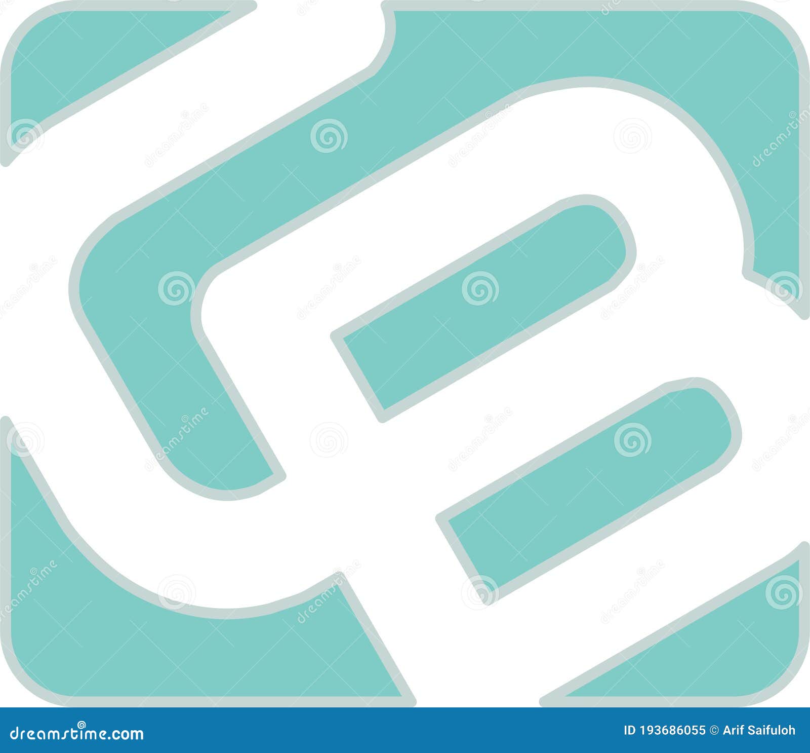 The Typography of Two Letters that is Joined Together Stock Vector ...