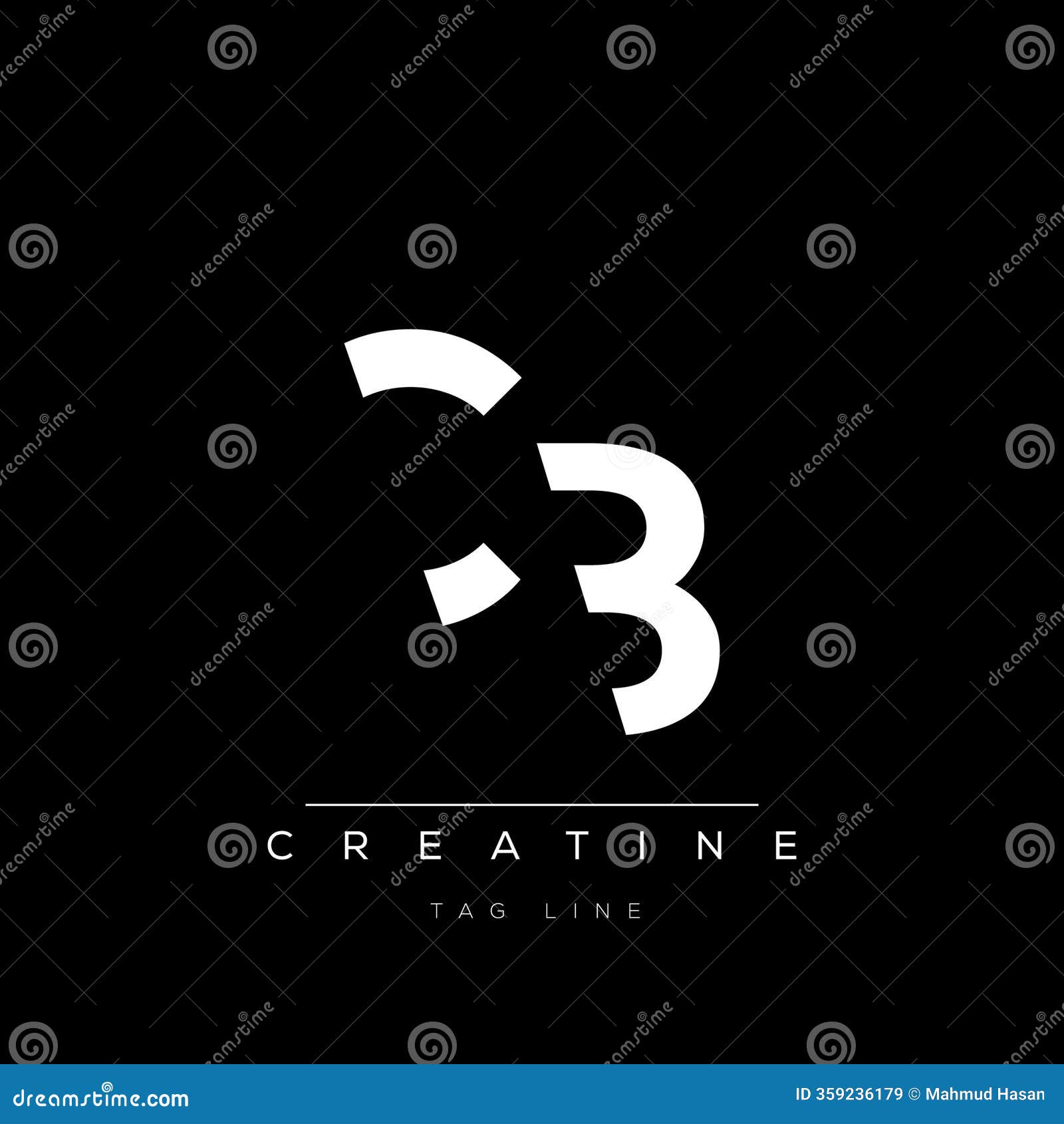 CB creative Monogram Logo stock vector. Illustration of font - 359236179