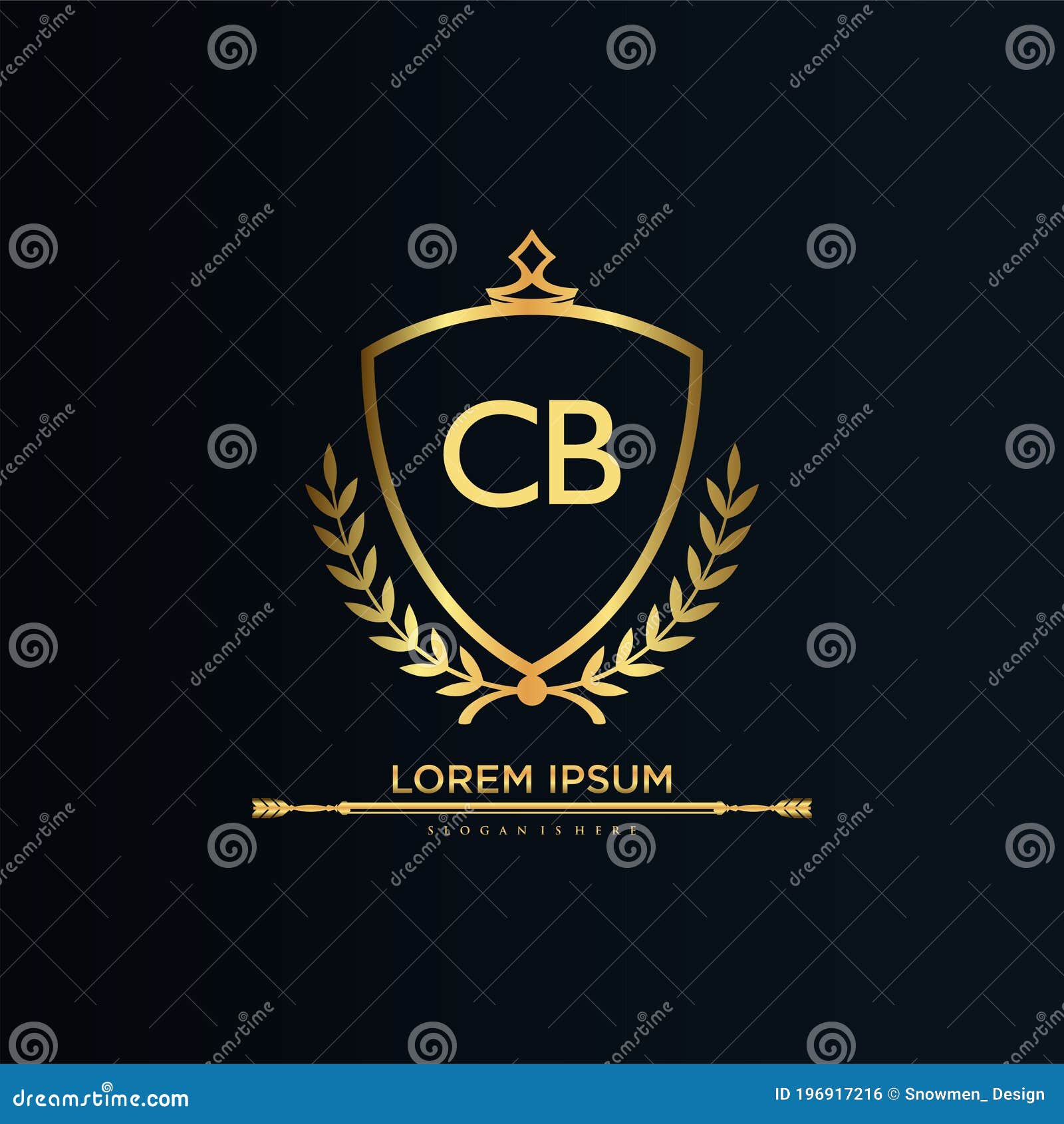 CB Letter Initial with Royal Template.elegant with Crown Logo Vector ...