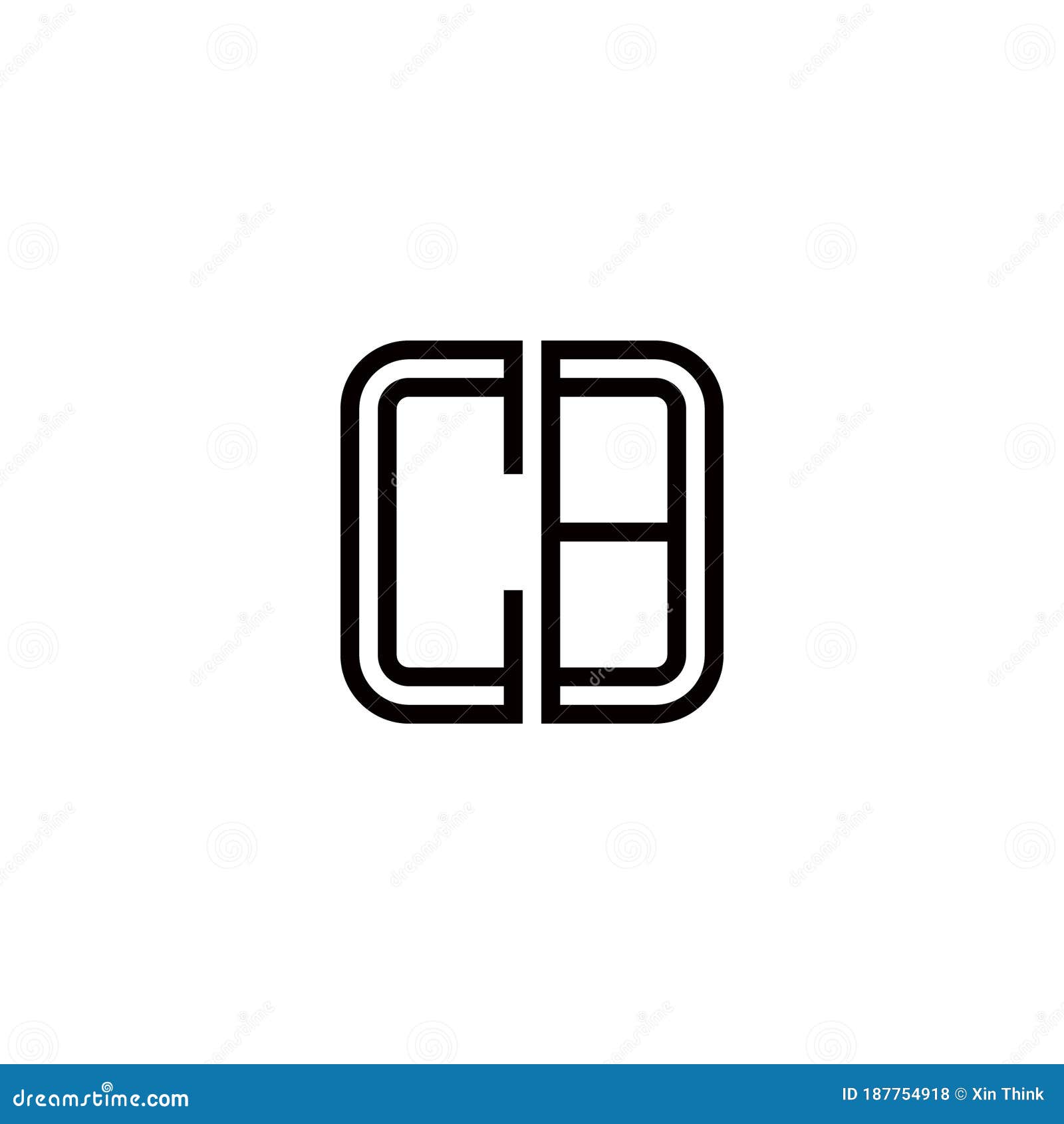 CB Letter Logo Icon Design Template Elements Stock Vector ...