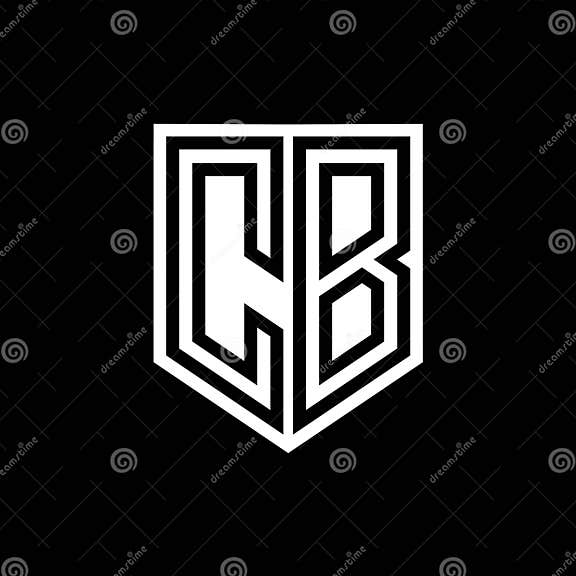 CB Logo Monogram Shield Geometric Black Line Inside White Shield Color ...