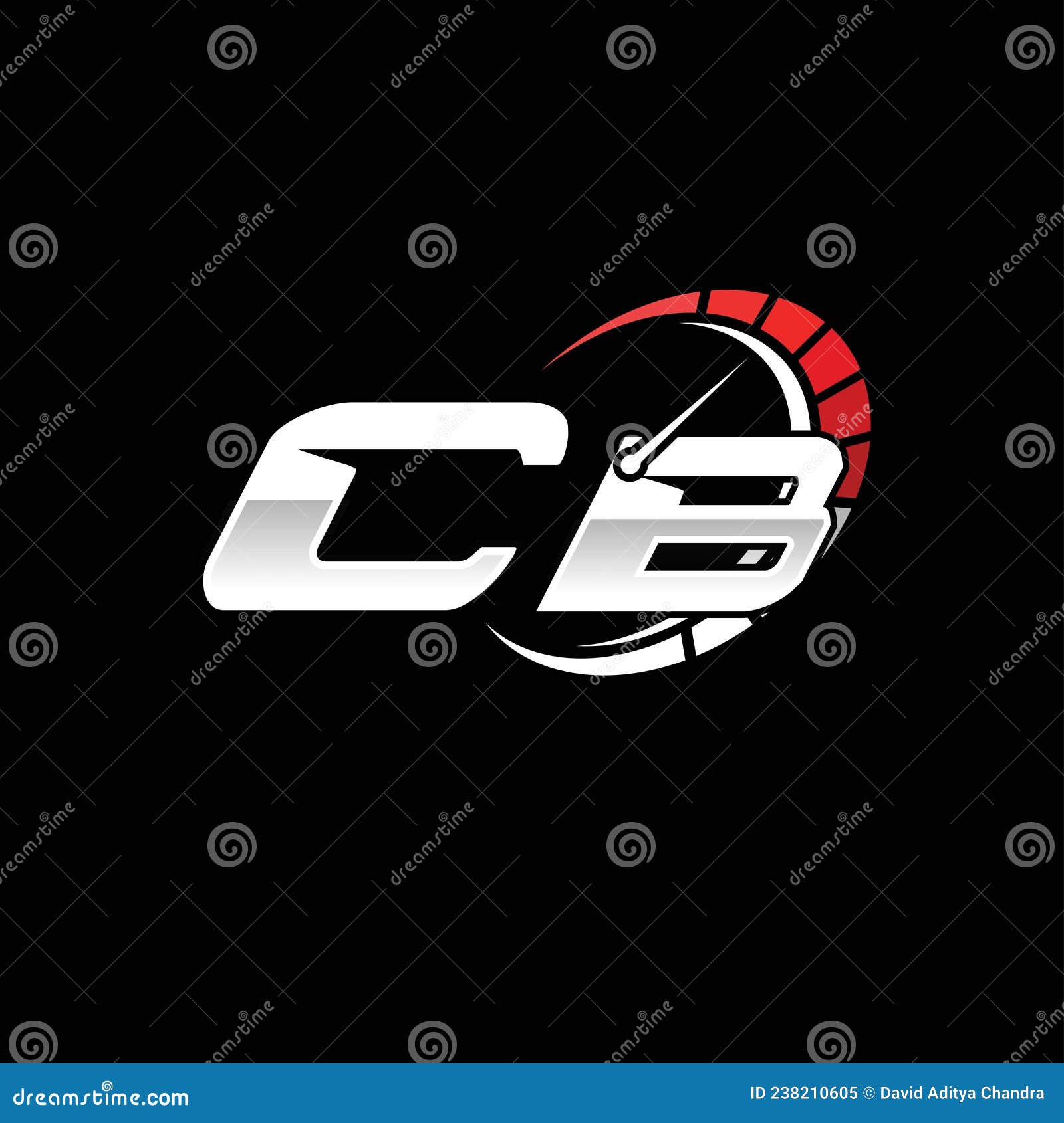 CB Logo Letter Speed Meter Racing Style Stock Vector - Illustration of ...