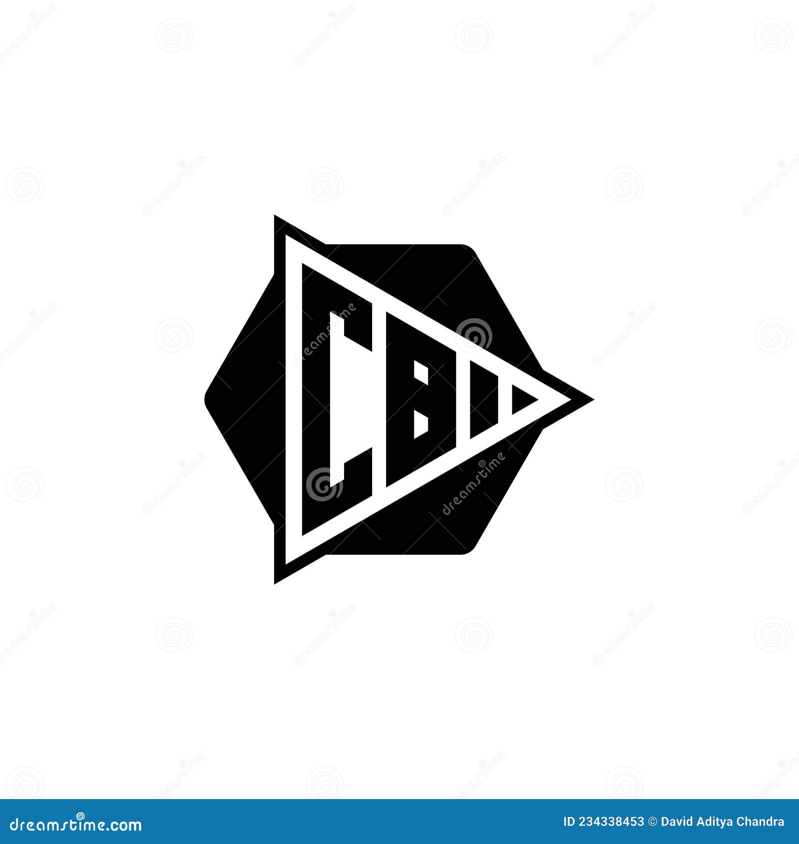 CB Logo Monogram Triangle Play Button Stock Vector - Illustration of ...