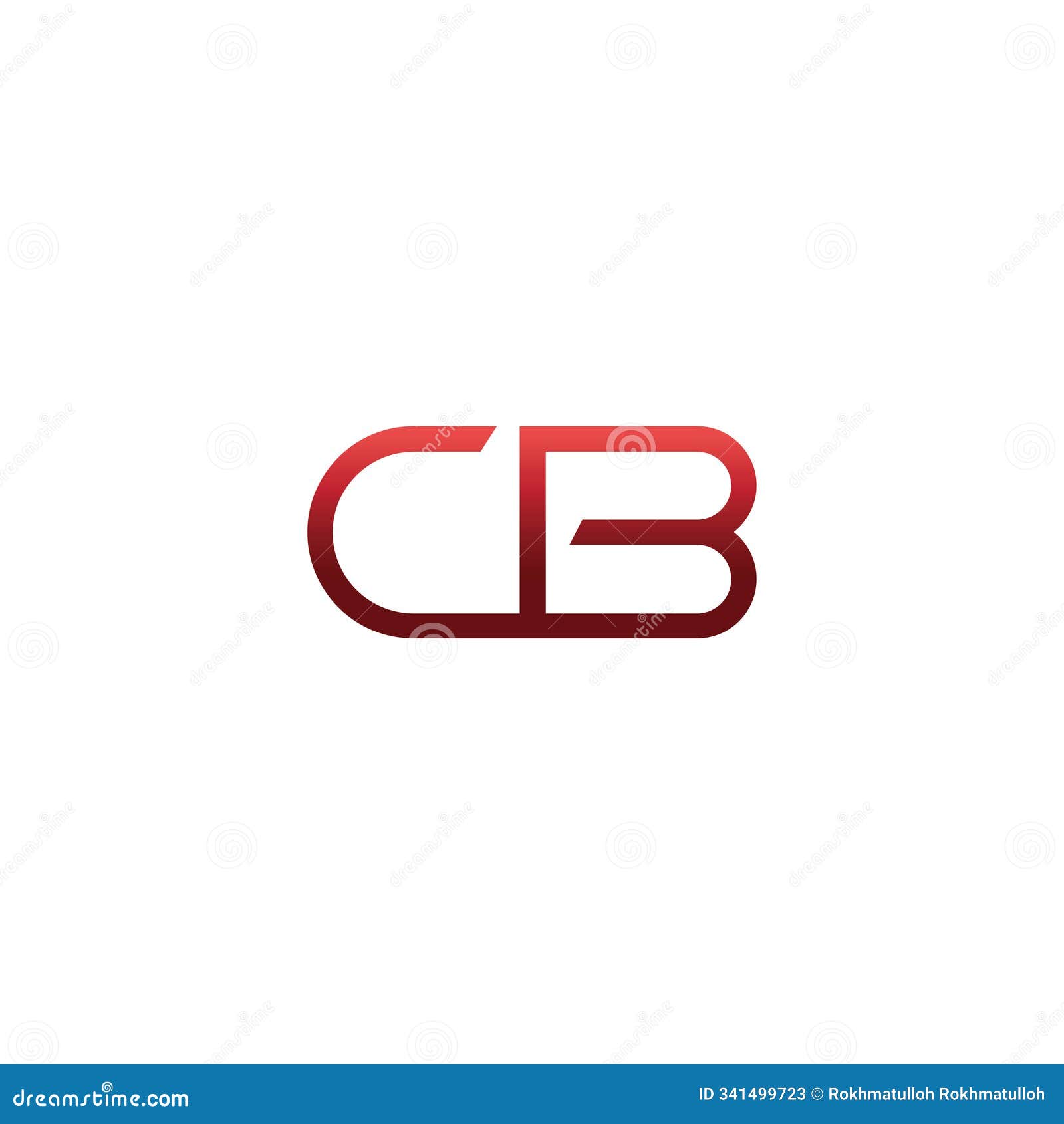 CB Logo Template Line Illustration Design Vector Stock Illustration ...