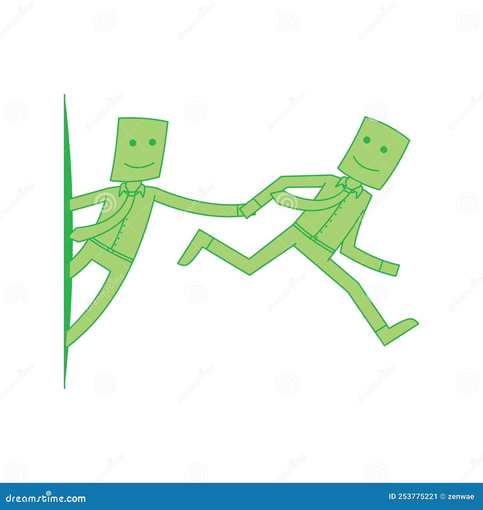 Man Help His Friend To Escape from Jail Stock Vector - Illustration of ...