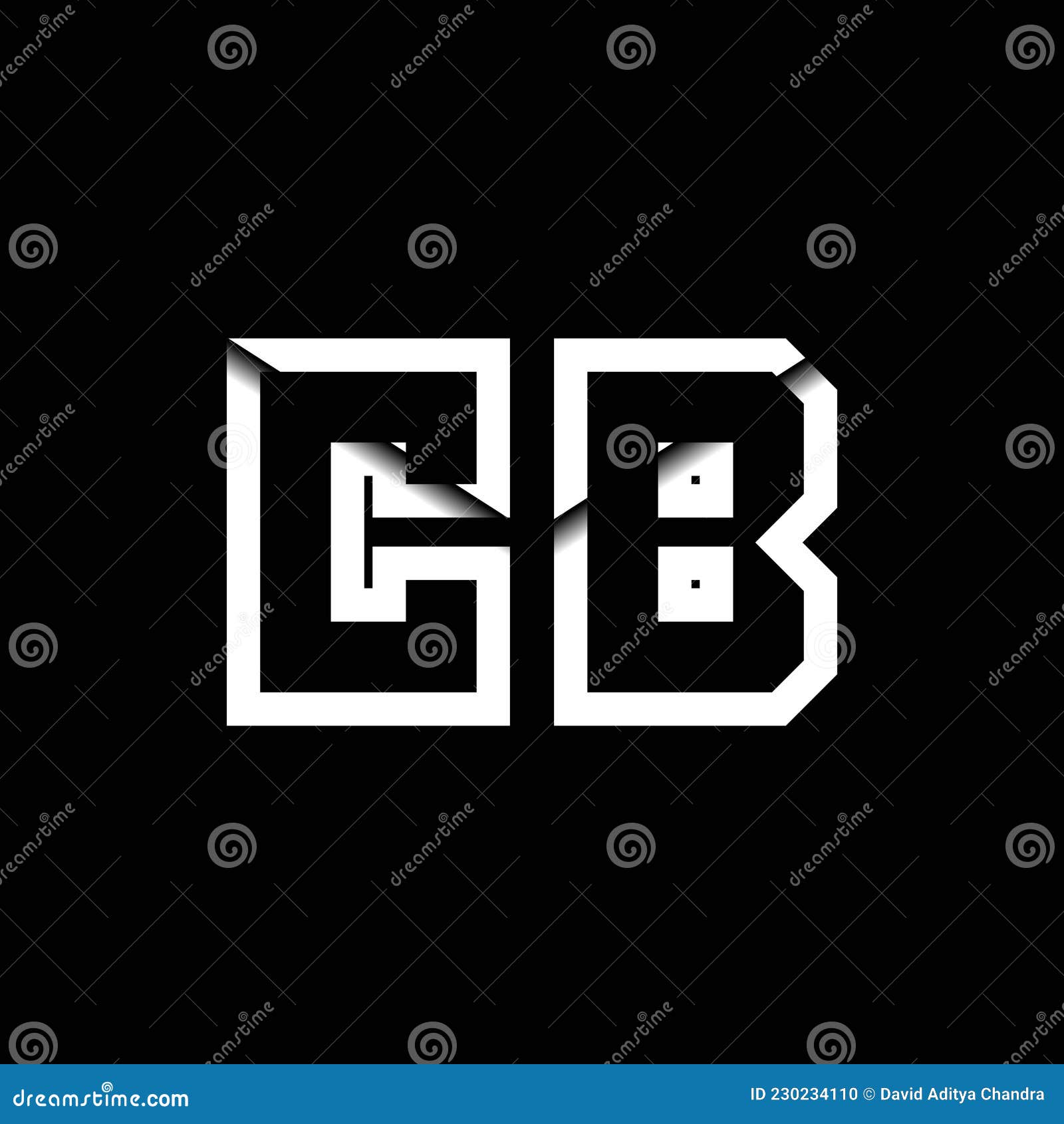CB Monogram Envelope Shape Style Stock Vector - Illustration of company ...