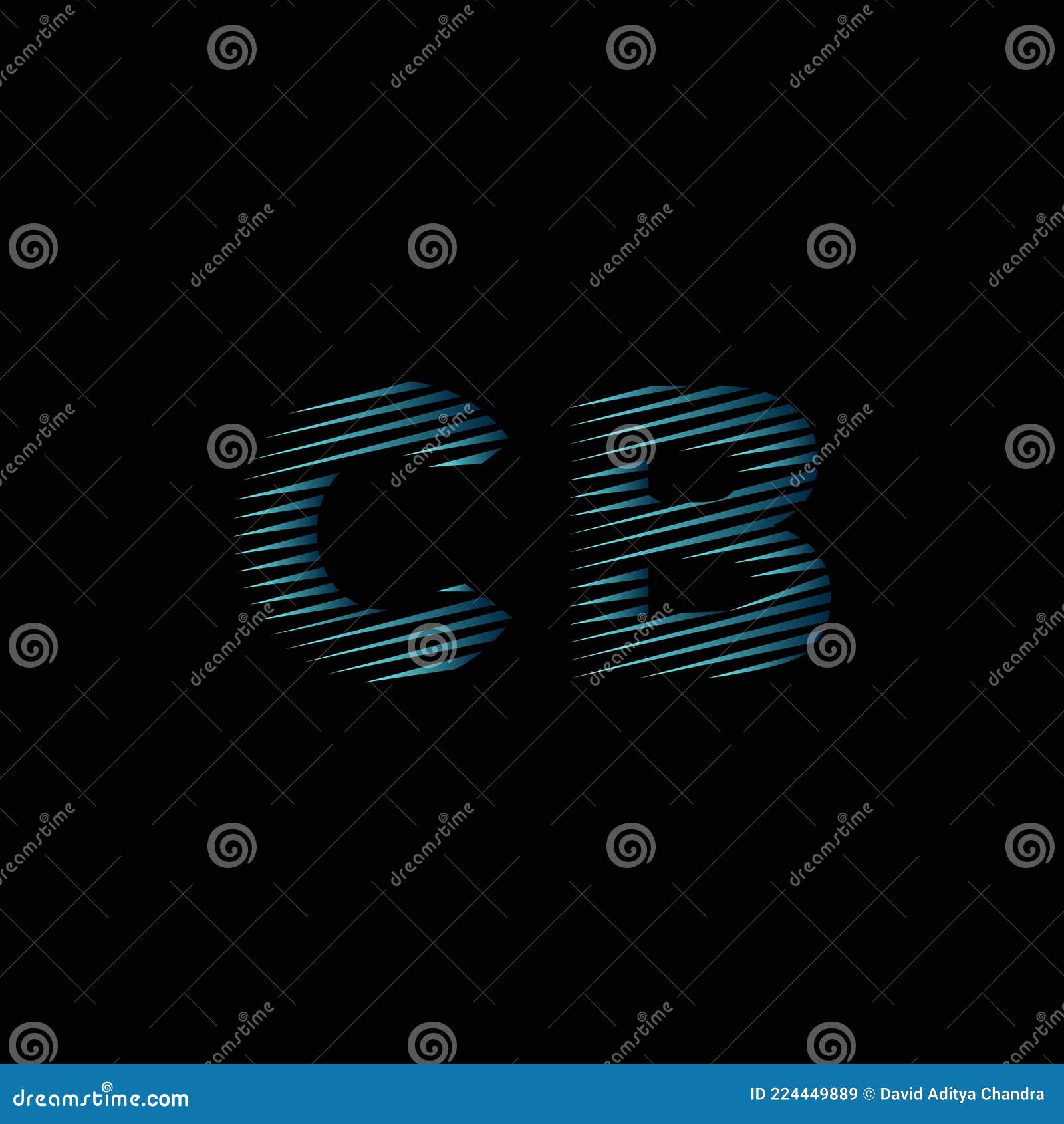 CB Monogram Lines Style Blue Light Vector Stock Vector - Illustration ...