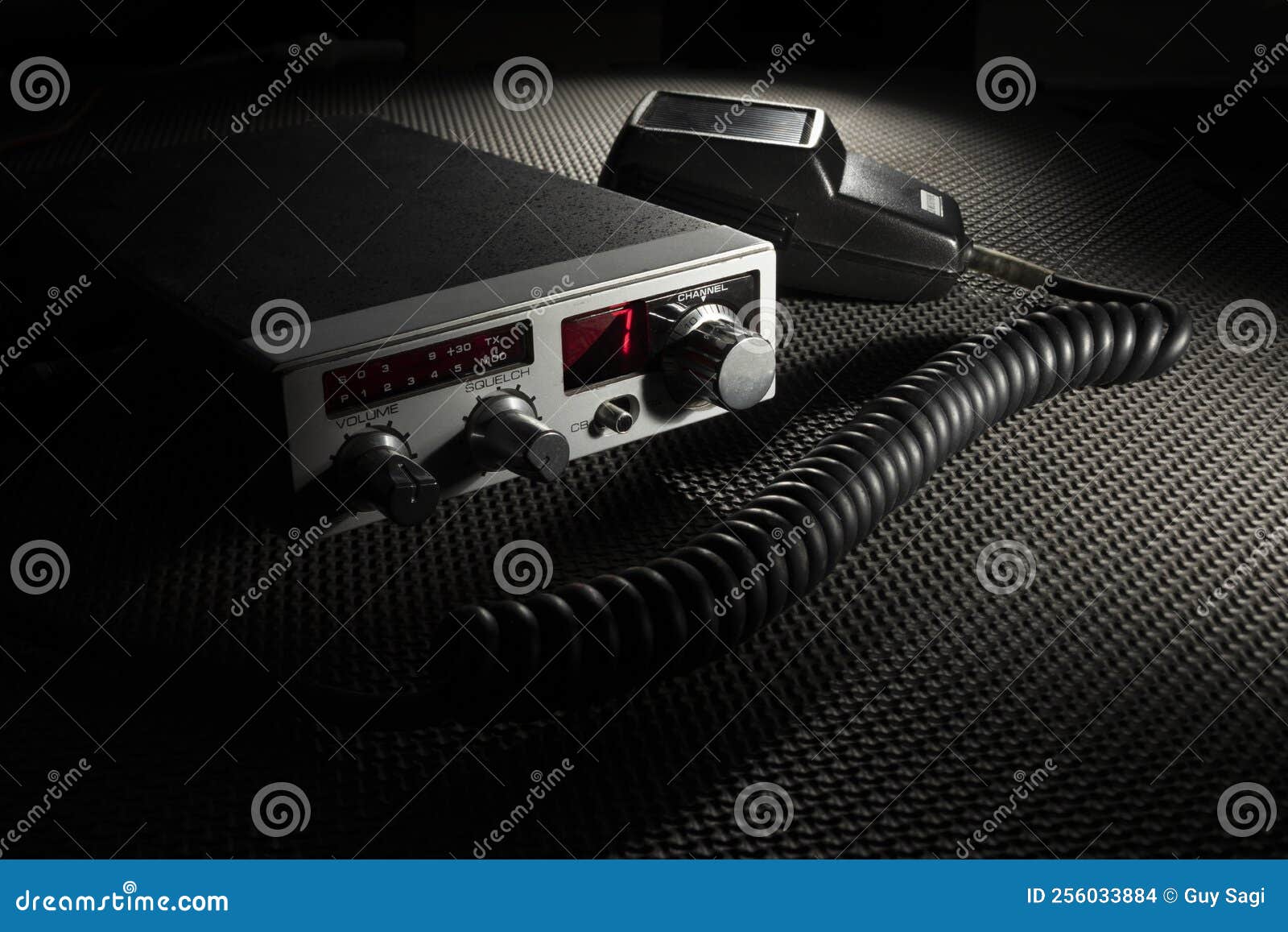 CB Radio and Microphone on Channel 7 Stock Photo - Image of radio ...
