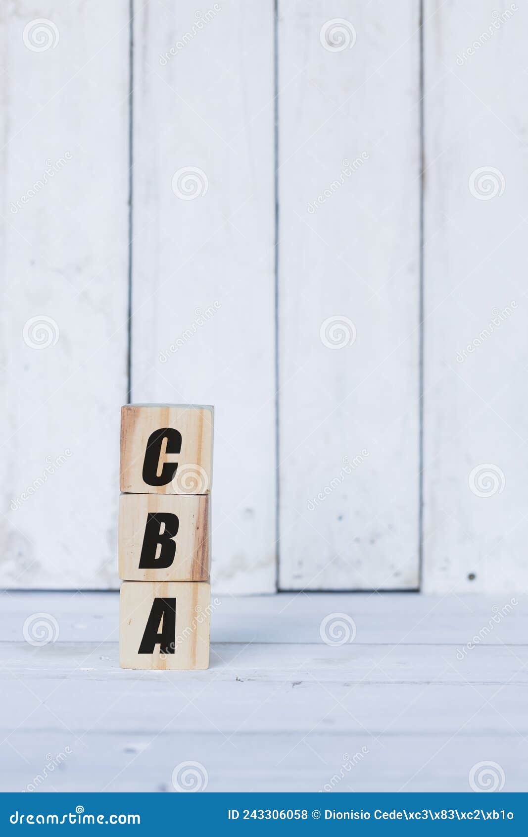 Cba Concept Written on Wooden Cubes or Blocks, on White Wooden ...