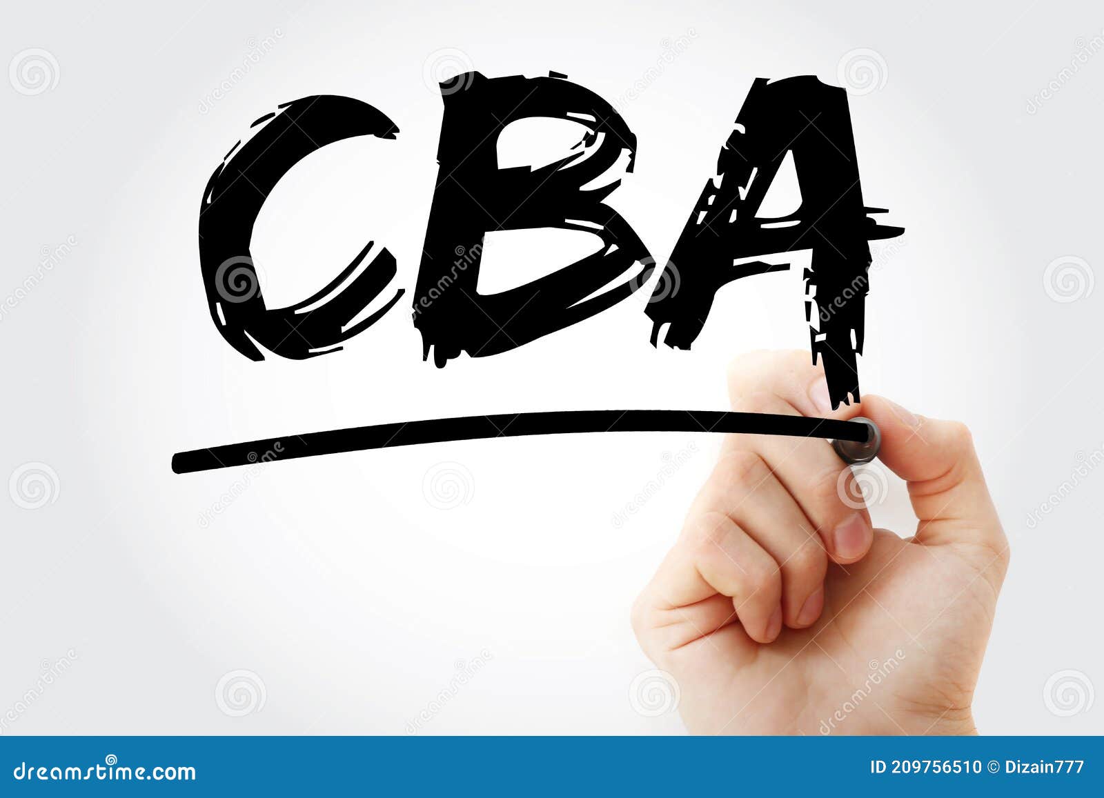 CBA - Cost-benefit Analysis Acronym with Marker, Business Concept ...