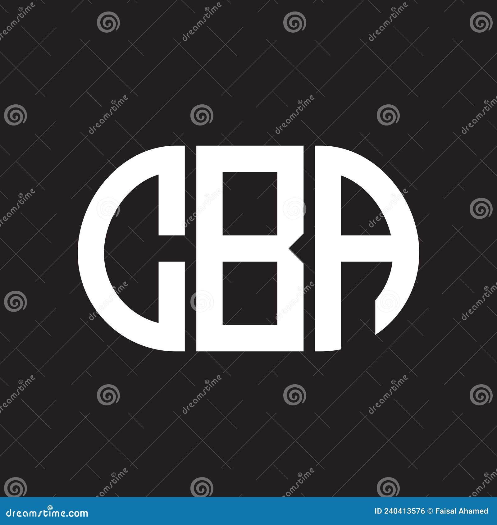 CBA Letter Logo Design on Black Background. CBA Creative Initials ...