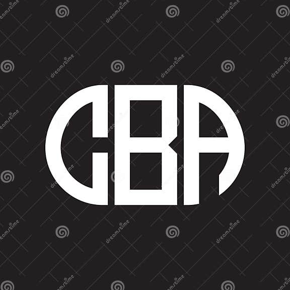 CBA Letter Logo Design on Black Background. CBA Creative Initials ...