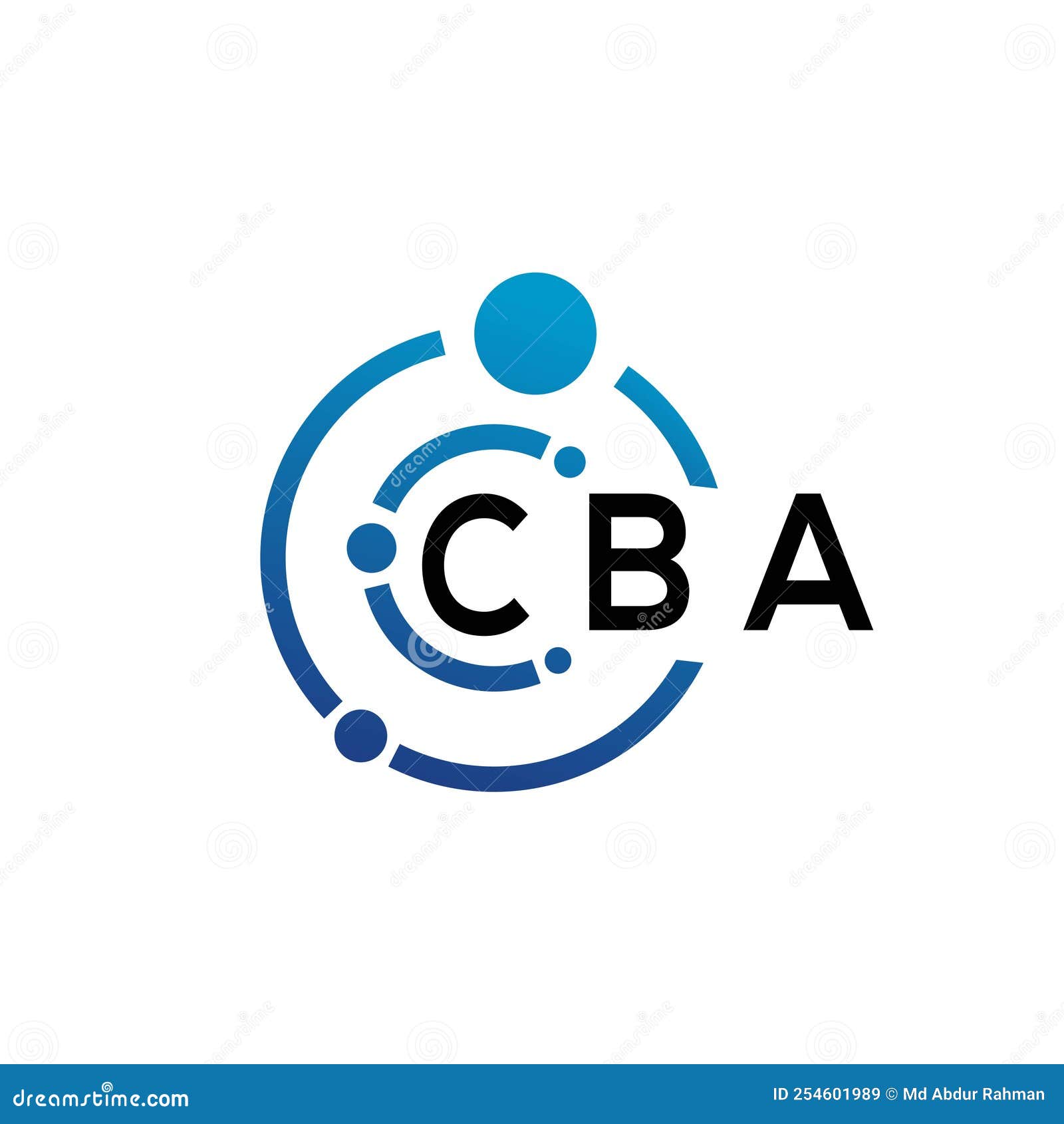 CBA Letter Logo Design on White Background. CBA Creative Initials ...