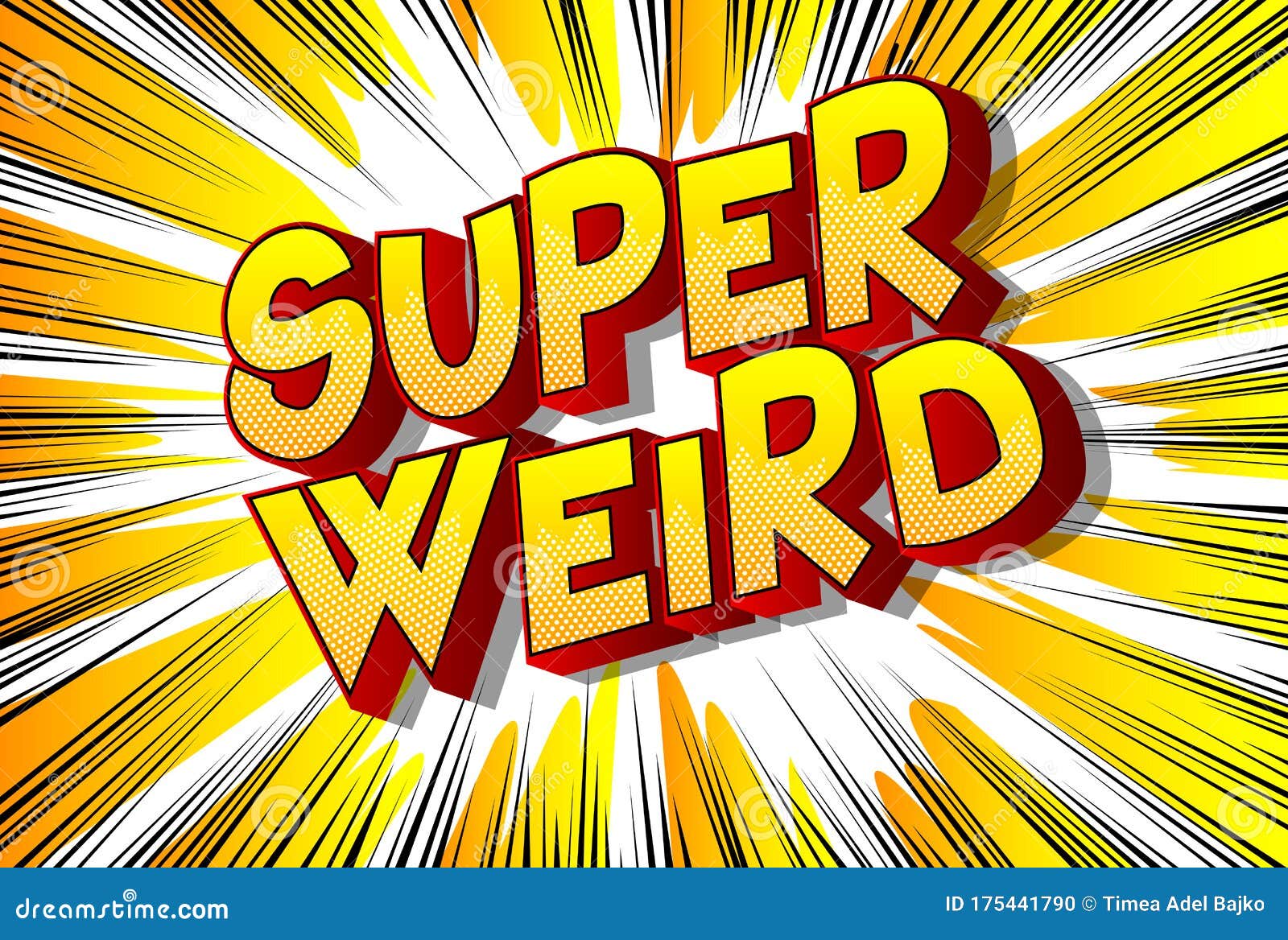 Vector Illustrated Comic Book Style Super Weird Text. Stock Vector ...