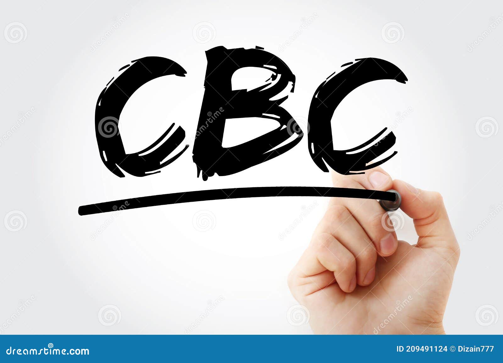 CBC - Complete Blood Count Acronym With Marker, Concept Background ...