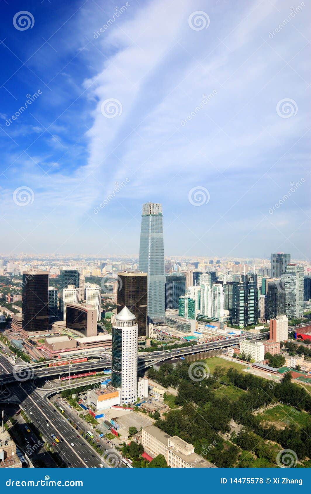 CBD-Beijing City Economic Centers Stock Photo - Image of rose, building ...
